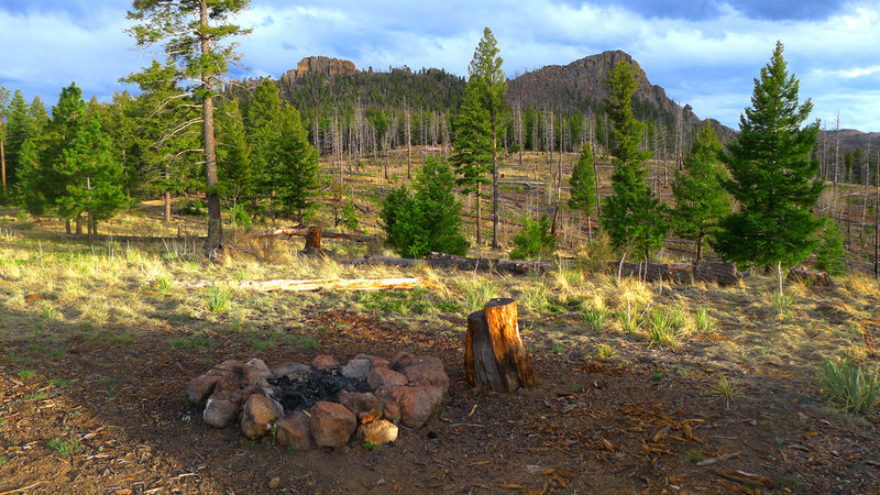 Turkey Rocks as seen from one of the campsites along the road.