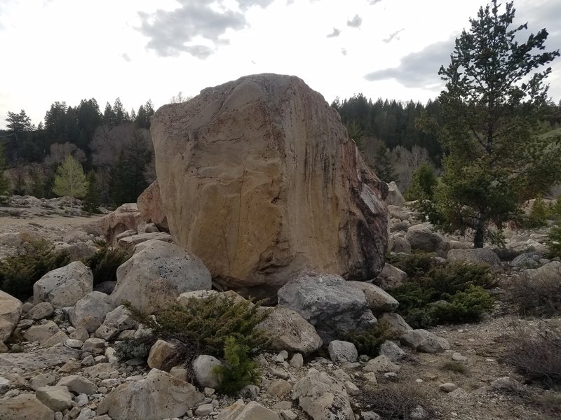 Climbing in Trinity Boulders, Jackson Hole