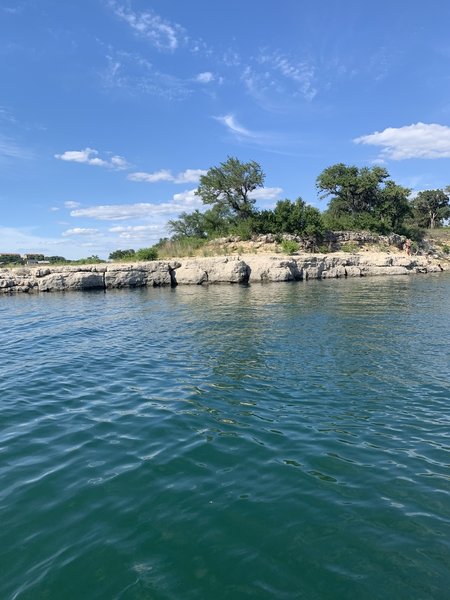 This is the full area. It's height depends on the water level of lake ...