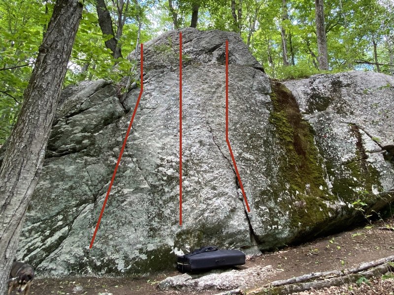 Climbing in Mossy Falls Boulder, Westchester Wilderness Walk/Zofnass ...