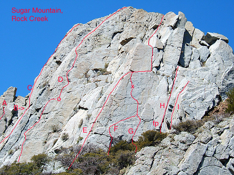 Rock Climbing in Sugar Mountain, Sierra Eastside
