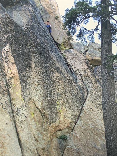 Ken Klis on the FA of Circle of Life 5.10b, just right of "Flashpoint ...