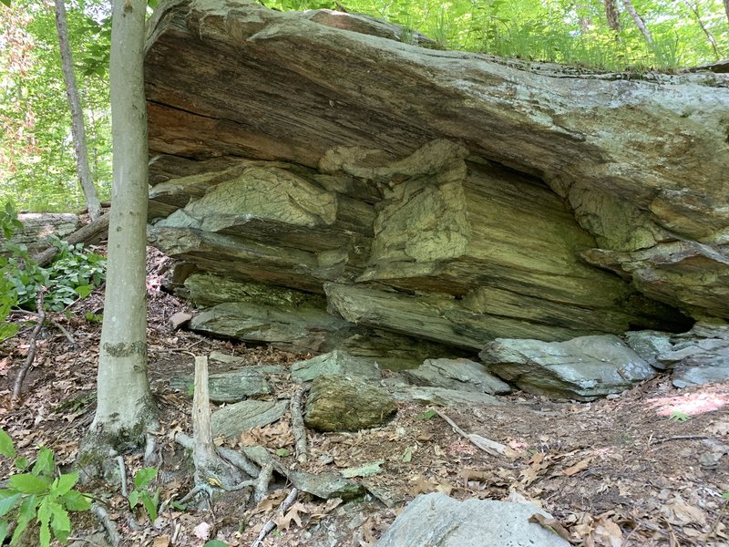 Bouldering in Fox Cave, Connors Farm