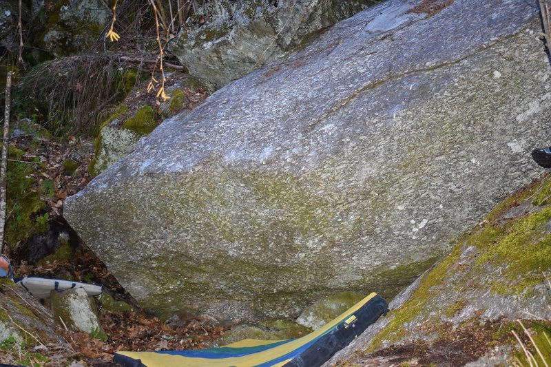 Climbing in Chilly Sloper Boulder, Merrimack Valley