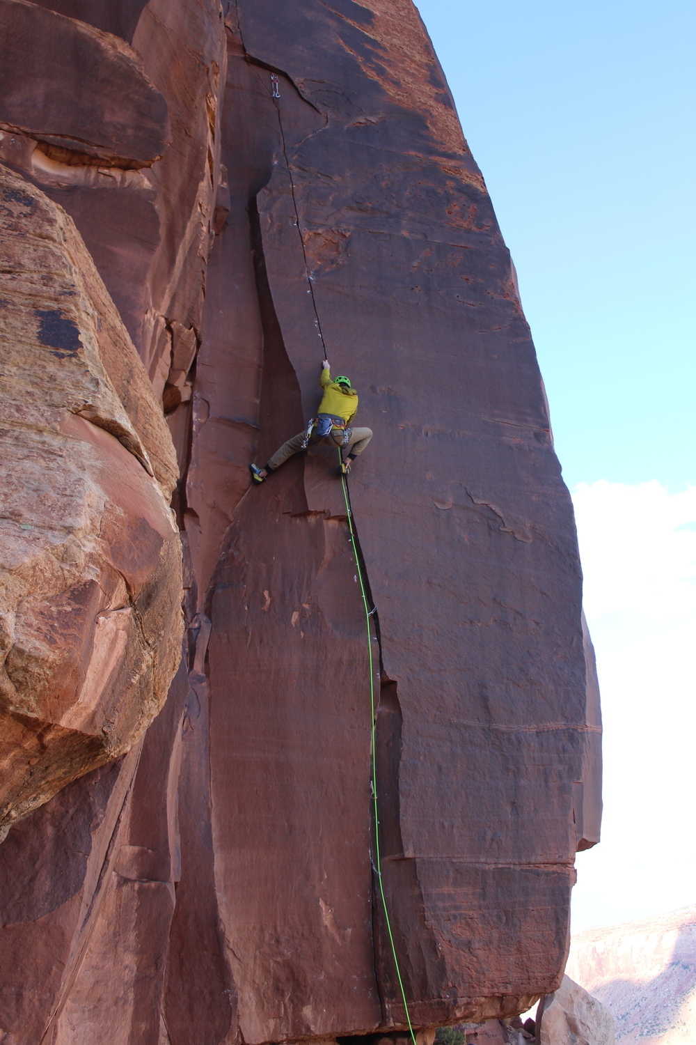 evan doing rock climbing