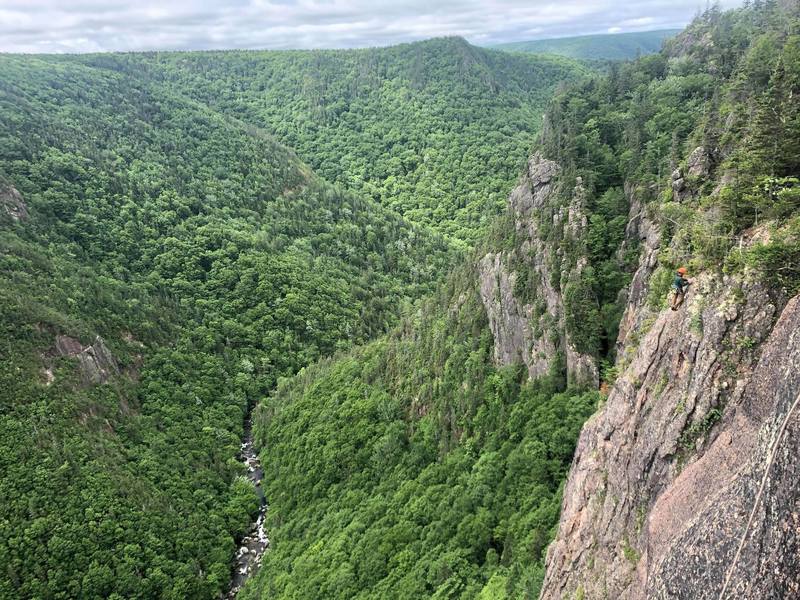 Rock Climbing in Wave Wall, Nova Scotia