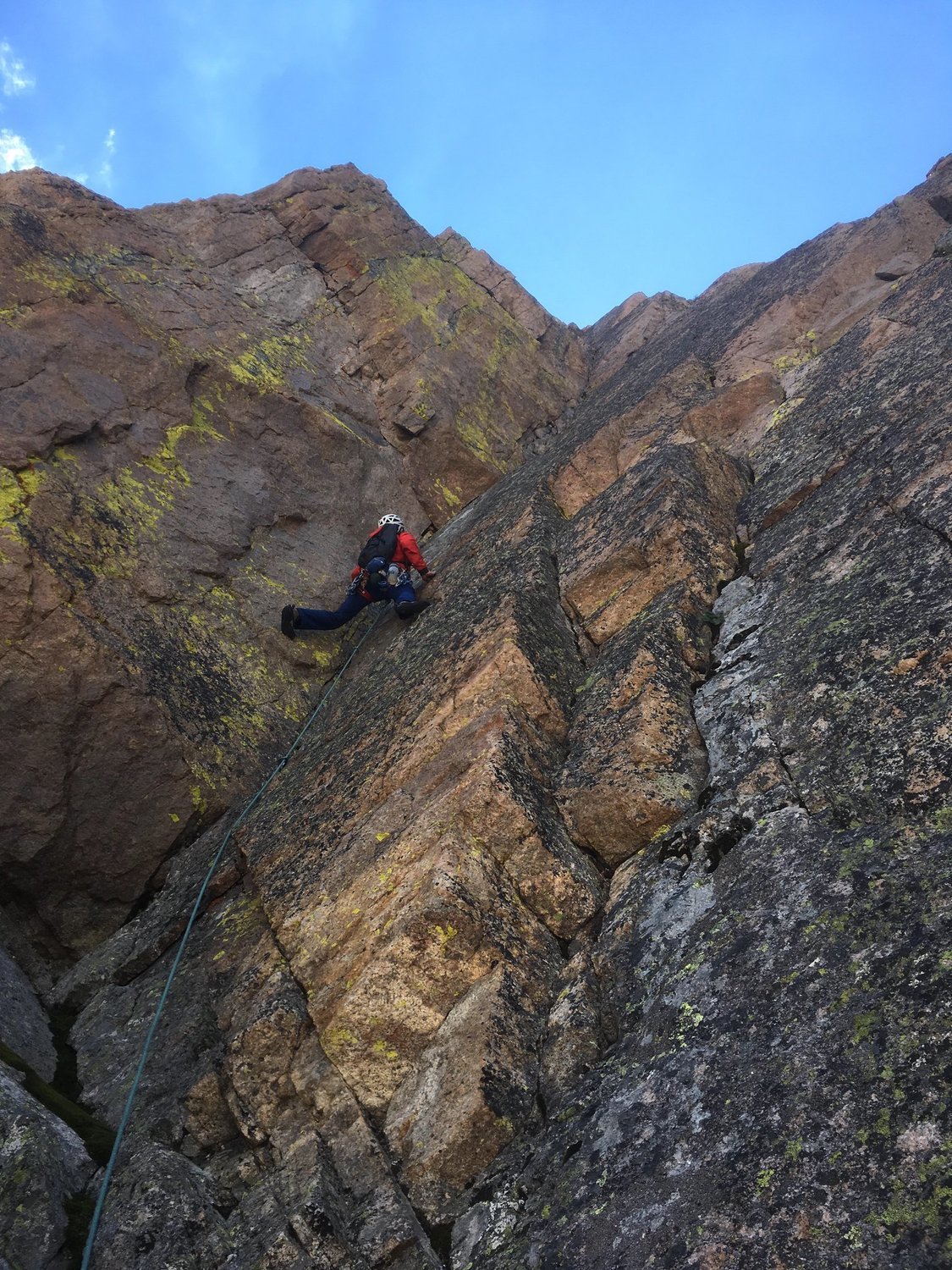 Kelly Cordes leading the superb second pitch of Kor's S'mores on the ...