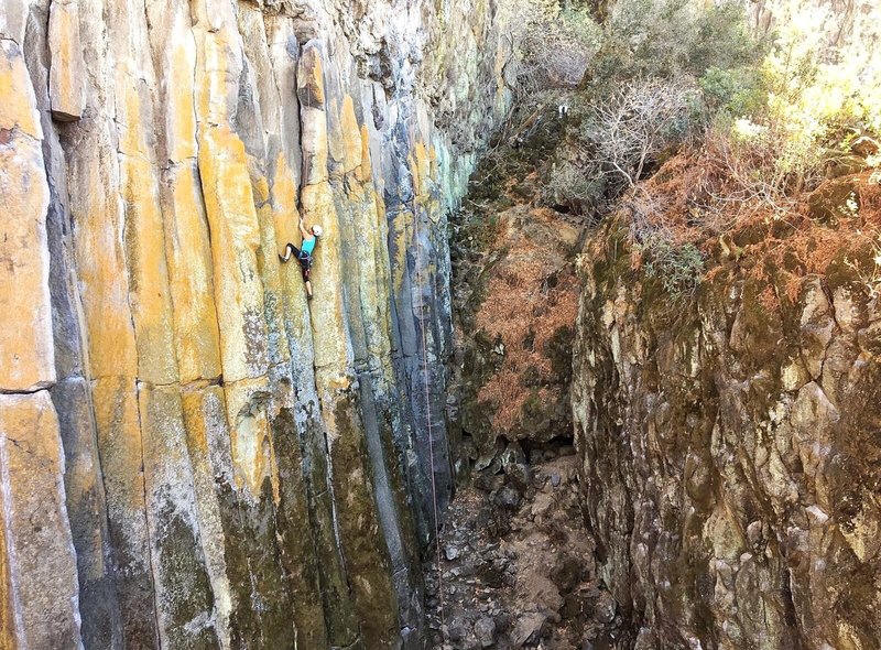 Rock Climb Trigger Finger, Sonora Pass Highway (108)