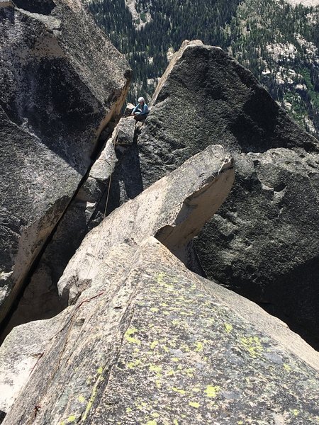 This shows how much the summit chock stone has shifted since the major ...