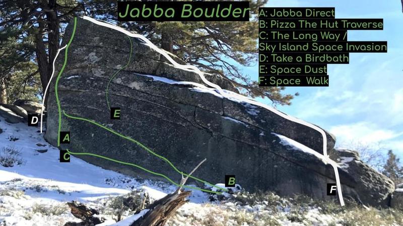 Climbing in Moon Boulders, San Bernardino Mountains