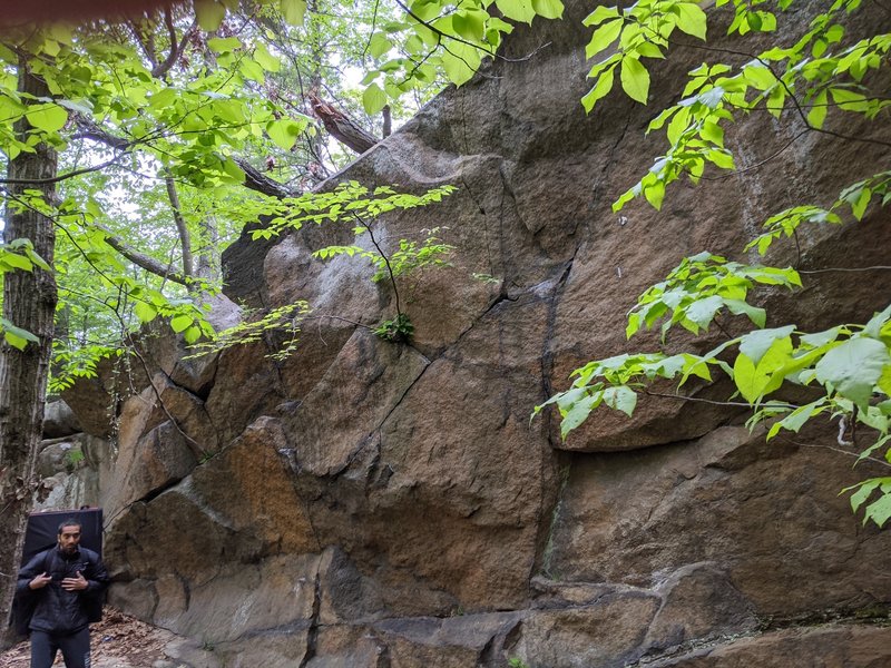 Bouldering in South Quarry Spring, Eastern, MA