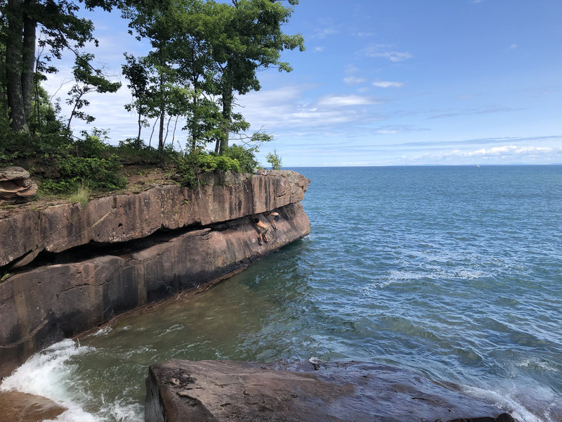 Bouldering in Madeline Island, Northwest
