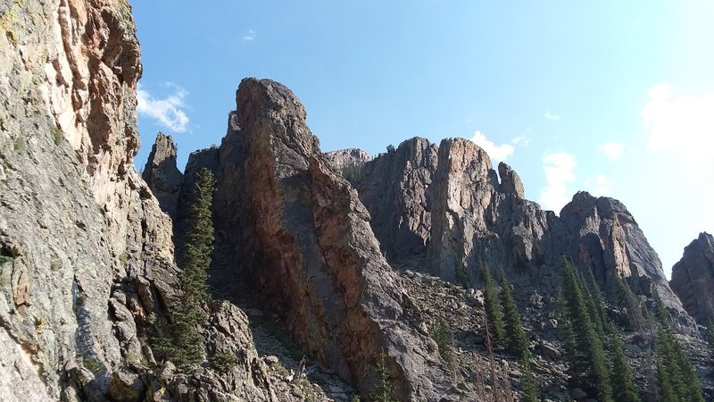 Rib Rock as seen from atop Mid Rib.