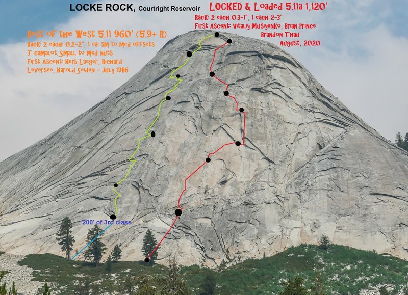 Rock Climbing in Locke Rock, Western Sierra