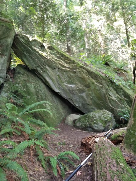 Climbing in Name of the Wind Boulder, Northwest Region