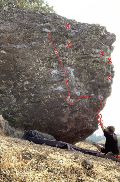 Climbing in Wildside Boulder, San Francisco Bay Area