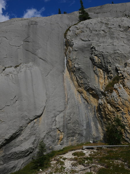 Rock Climbing in Spiderman Slab, Alberta