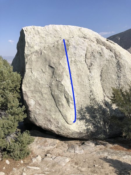 Climbing in No Send No Pee Boulder, City of Rocks