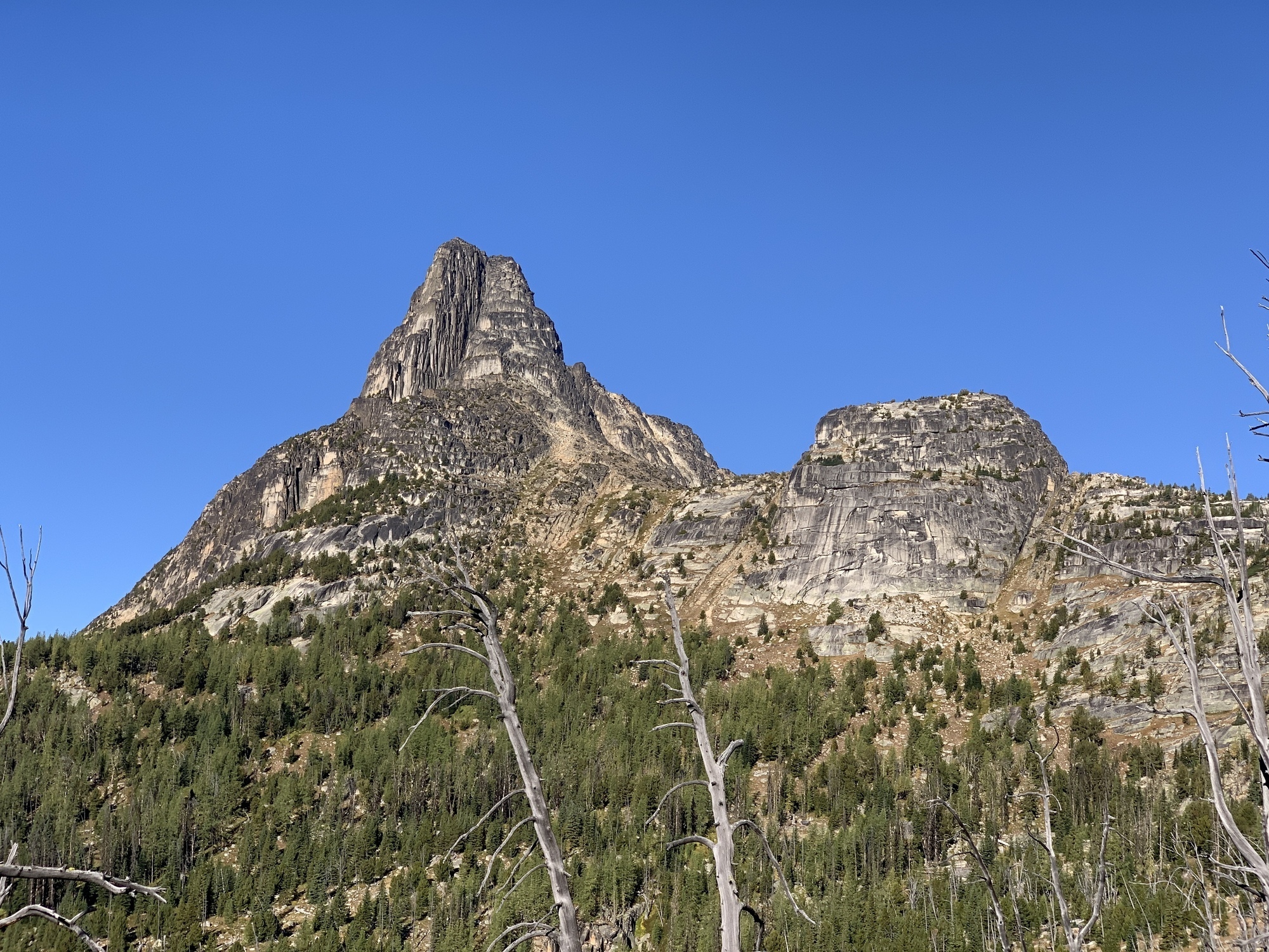 Cathedral Peak as Seen from the East on the Trail (SE Buttress follows ...
