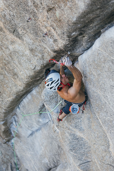 Zack Fisher skipping the bolts during an all gear, redpoint attempt at ...