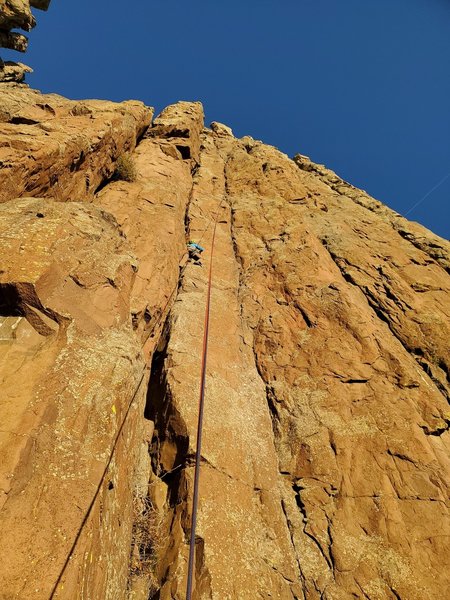 Rock Climb ROW (Right OffWidth), Pagosa Springs
