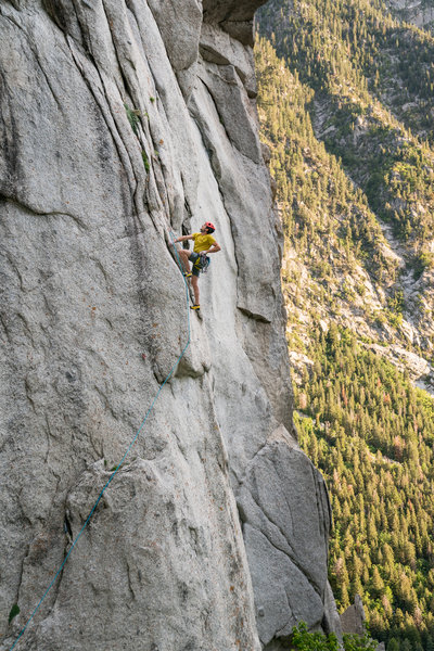 Rock Climb Box Elder Cling, Little Cottonwood Canyon