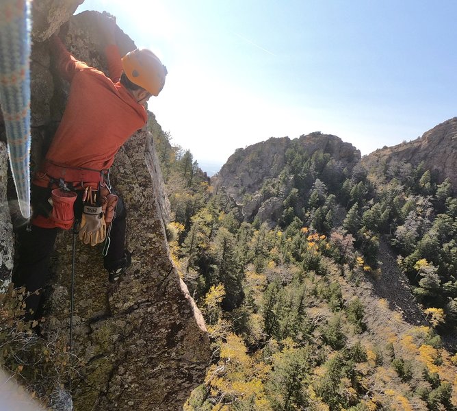 Rock Climbing in Tridents, Sandia Mountains
