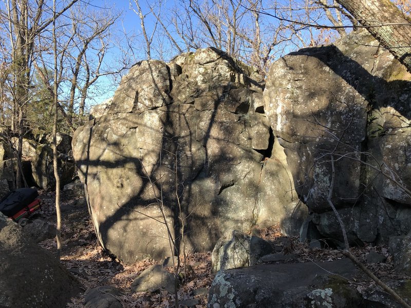Geode boulder from the trail. It will be right in front on you when you ...