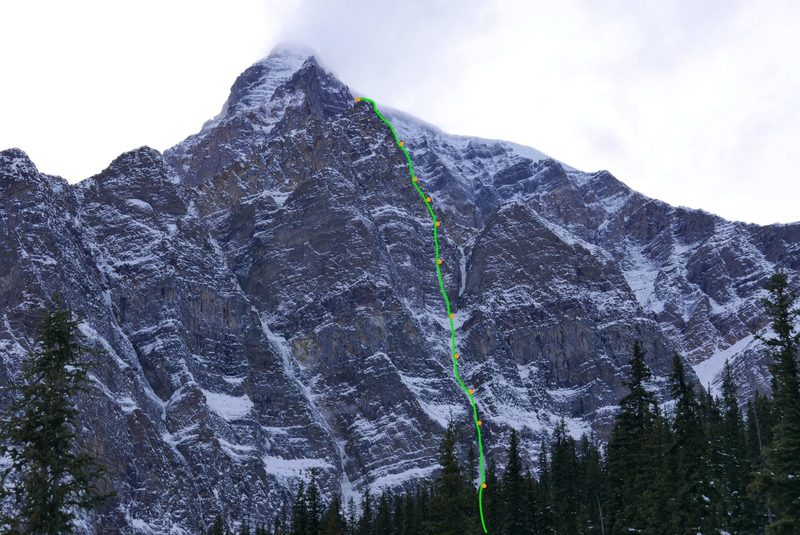 Climbing in Storm Mountain, Banff National Park