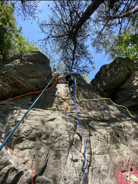 Rock Climbing in Tree Wall, Look Rock