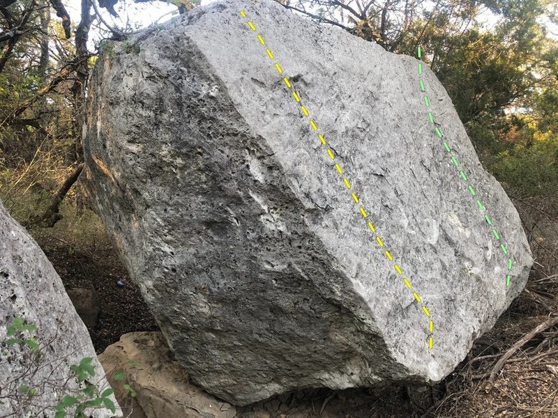 Climbing in Slab Fracture Boulder, Medicine Wall