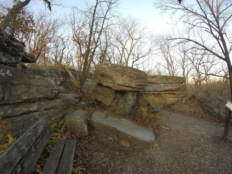 Climbing in Resting Rock, WM: Swope & Blue River Limestone