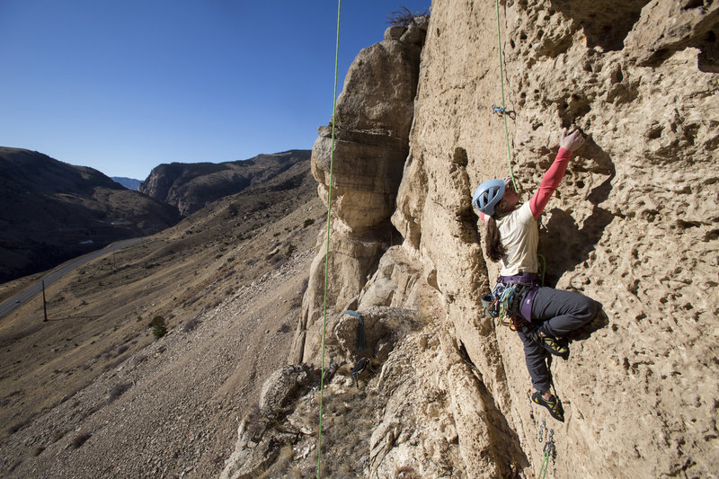 Rock Climbing in Cowboy Wall, Cody