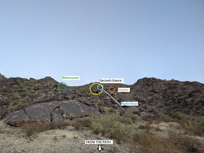 Bouldering in Second Chance, Central Arizona