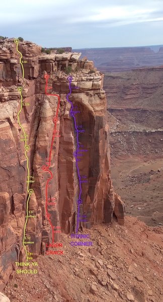 Rock Climbing in Rim Routes, Southeast Utah