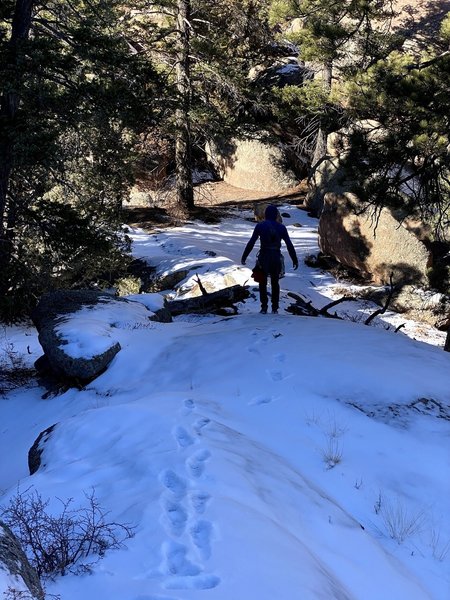Tanny testing out the rubber on his TC Snows while looking for the ...