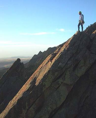 George Bell on the summit of the First Flatiron (Third Flatiron summit ...