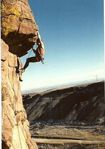 Rock Climbing in Overhang Area, Golden