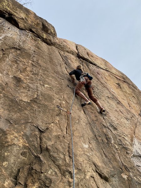 Rock Climbing in Bottom Center of The Wedge, San Diego County