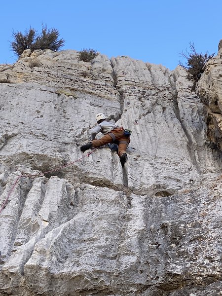 Rock Climb Ichabod's Poop Chute, Southern Nevada