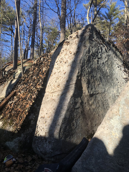 Climbing in Alley Boulder, Eastern, MA