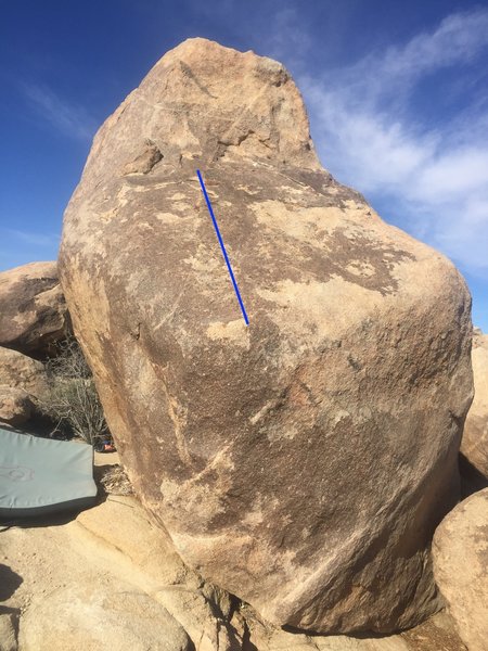 Climbing in Frozen Ground Boulder, Joshua Tree National Park