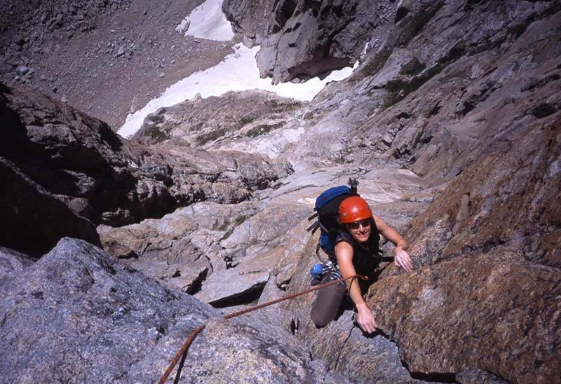 Lisa Foster on the 4th pitch with the Central Ramp visible directly ...