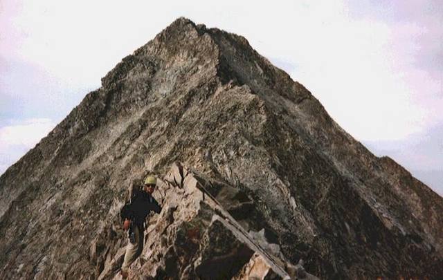The Knife Edge ridge looking toward the summit.