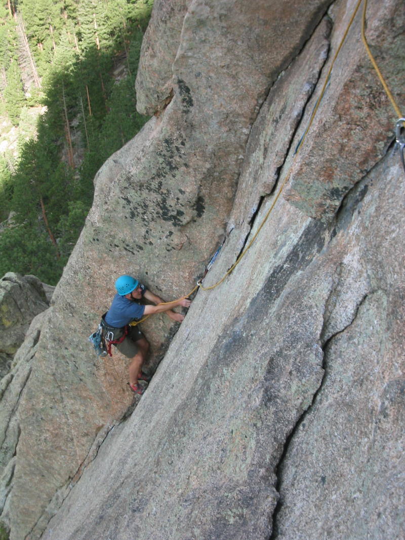 Chris just starting the traverse....