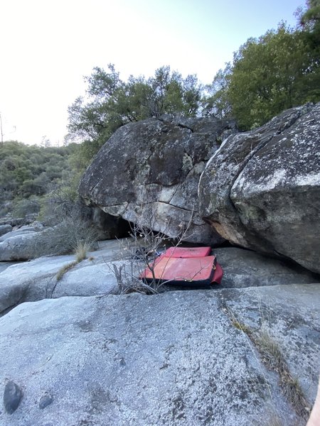Climbing in Salmon Boulders, Lake Tahoe