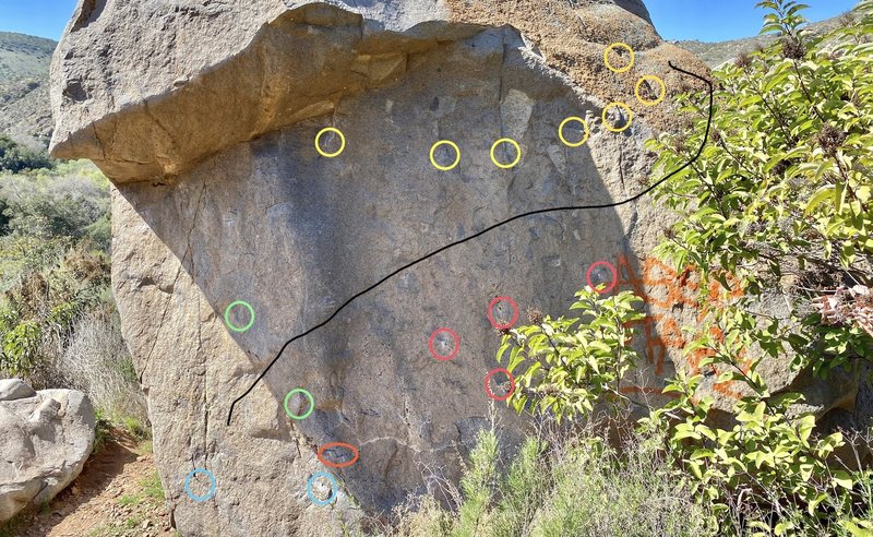 Climb Unnamed V2/3 Traverse, San Diego County