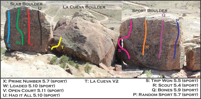 Rock Climbing in Slab Boulder, Grand Junction Area