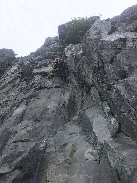 Sam Boyce on the FA in the P4 A3+ corner. The lower bolt in the photo ...