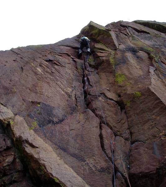 With your foot in the crack and an excellent right hand undercling, you ...